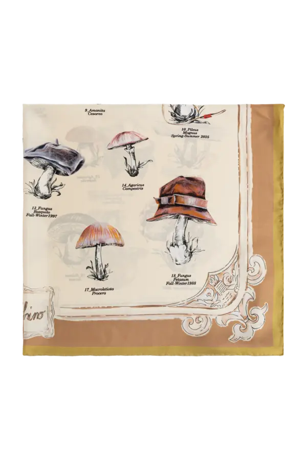 Moschino Silk Scarf With Print - Multicolour