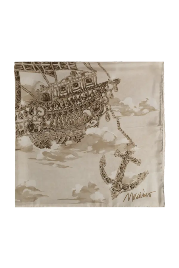Moschino Silk Scarf With Print