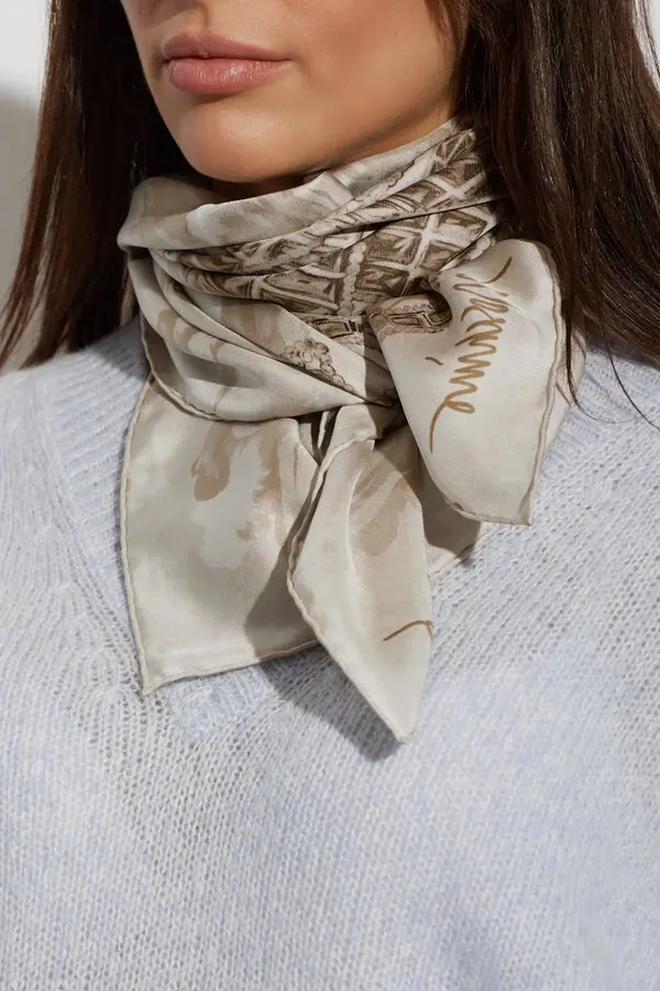 Moschino Silk Scarf With Print