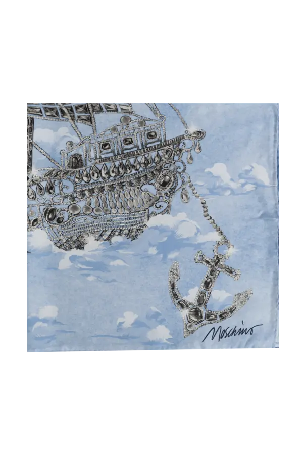 Moschino Silk Scarf With Print