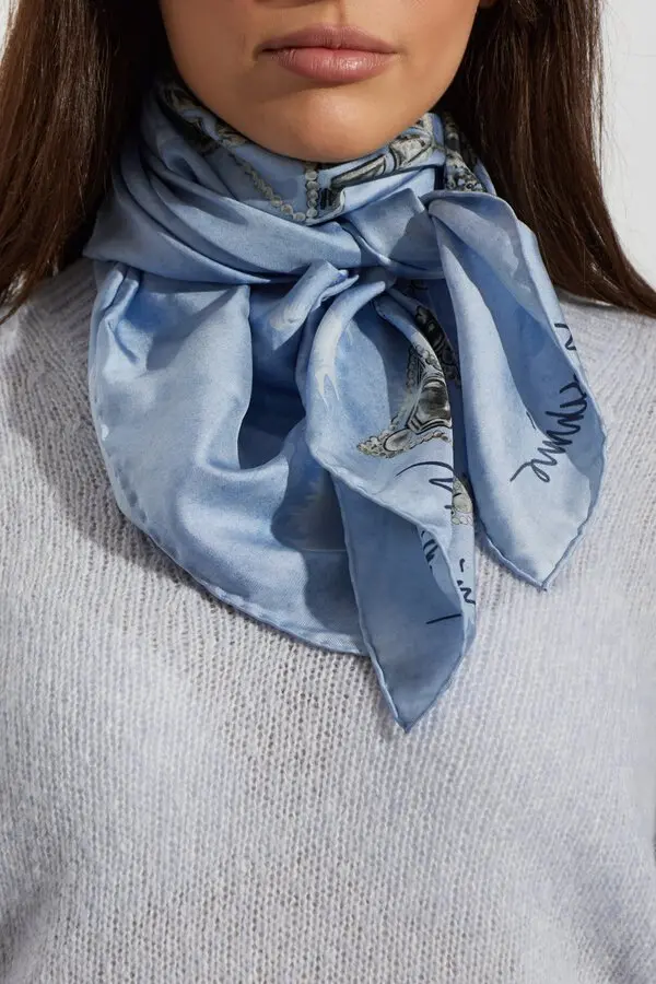 Moschino Silk Scarf With Print