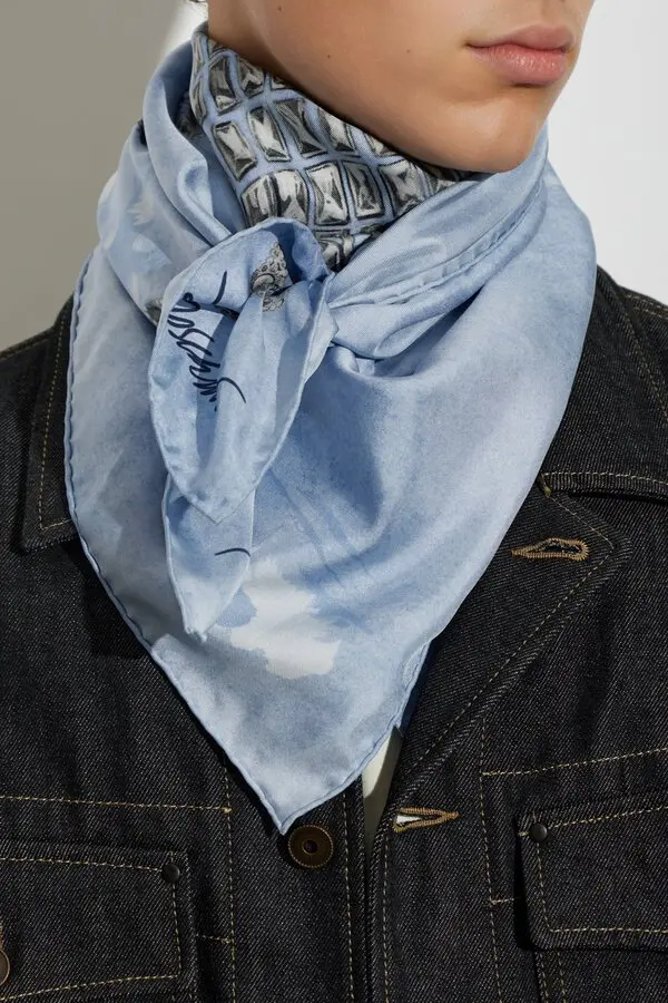 Moschino Silk Scarf With Print