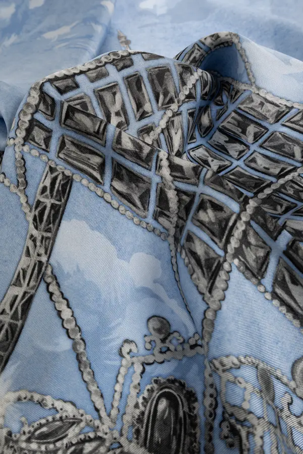 Moschino Silk Scarf With Print