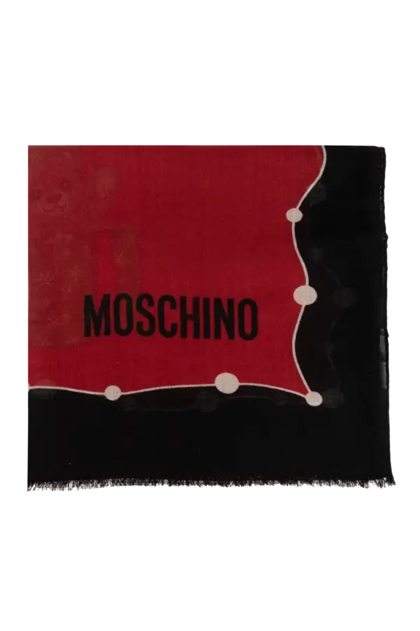Moschino Wool Scarf With Logo