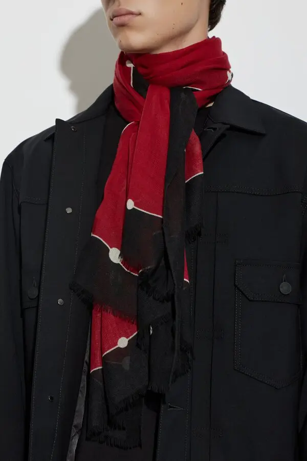 Moschino Wool Scarf With Logo