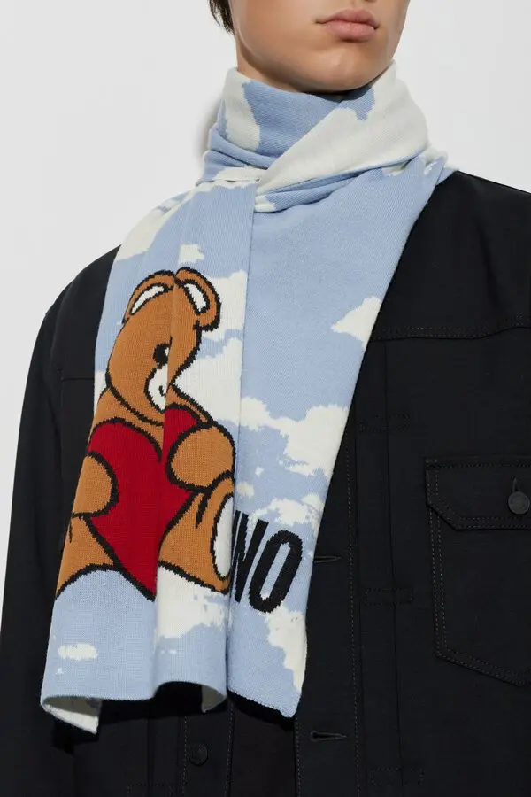 Moschino Scarf With A Characteristic Teddy Bear Motif