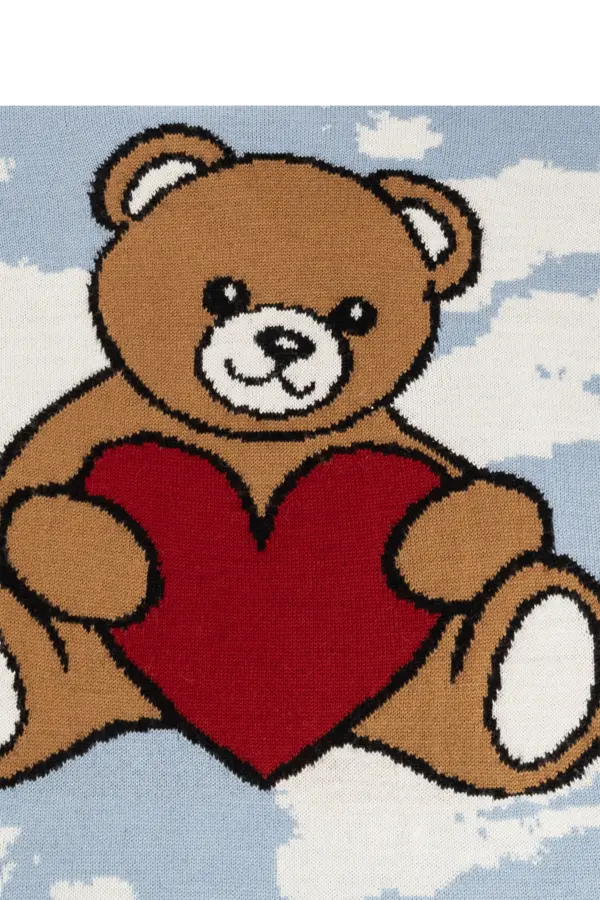 Moschino Scarf With A Characteristic Teddy Bear Motif