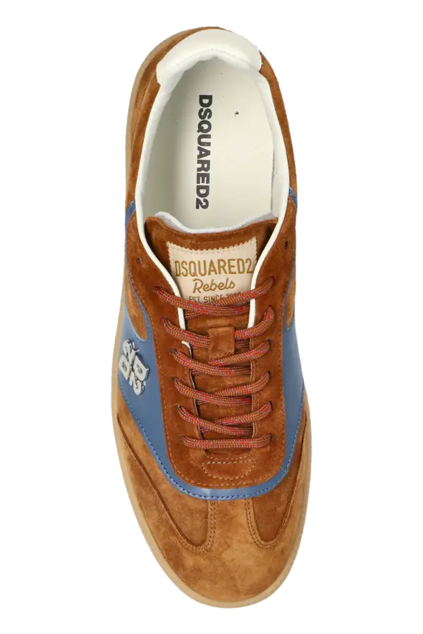Dsquared2 Rebel Low-top Suede And Leather Sneakers