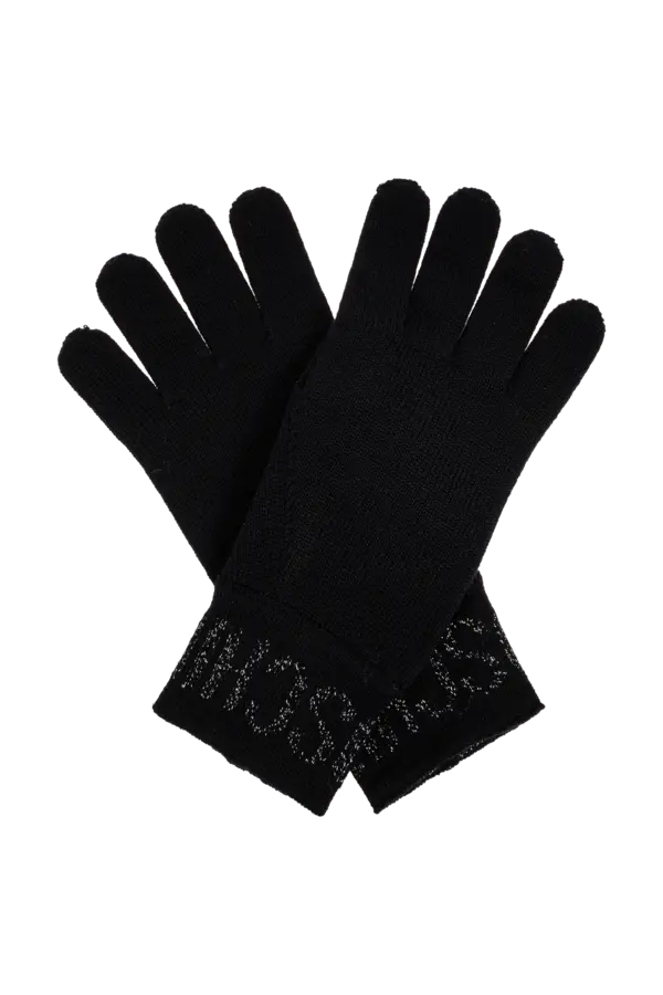 Moschino Knit Gloves - Black