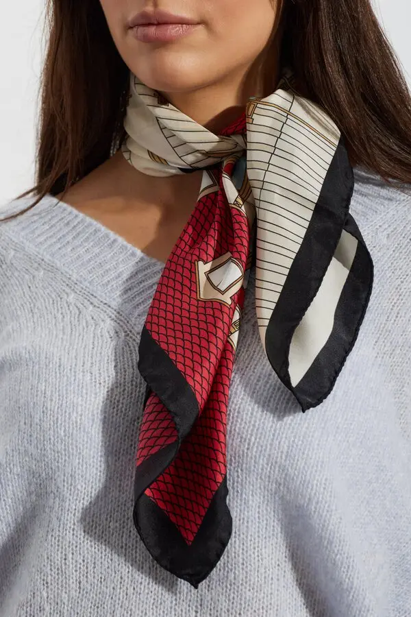 Moschino Silk Scarf With Print