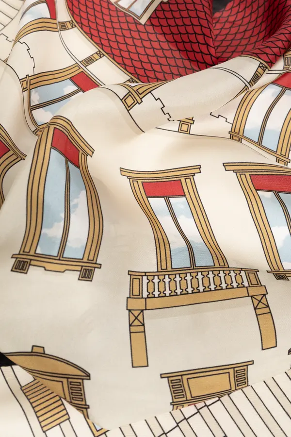Moschino Silk Scarf With Print
