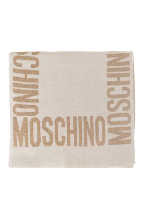 Moschino Scarf With Lurex Thread - Cream