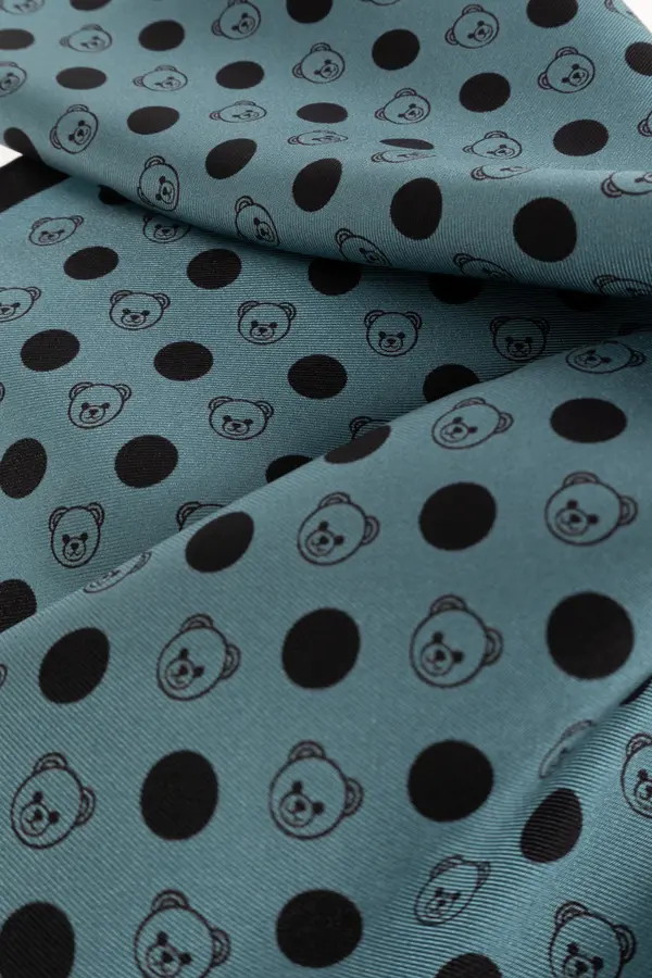 Moschino Silk Pocket Square - Blue