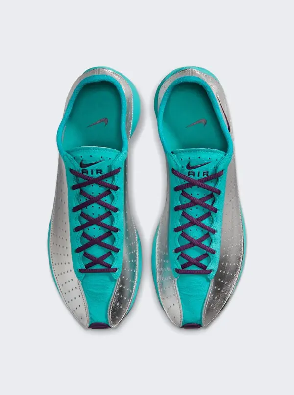Nike Air Superfly Sneakers Metallic Silver And Cabana