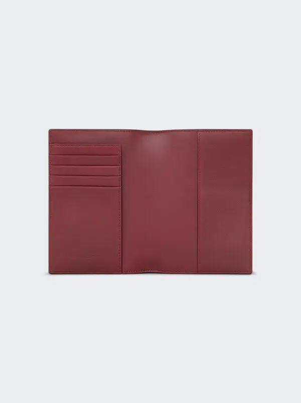 Saint Laurent Paris Passport Case Dark Chocolate And Bordeaux
