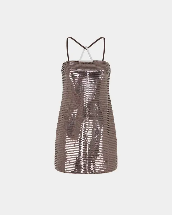 16Arlington Nolo Mini Dress - Chocolate