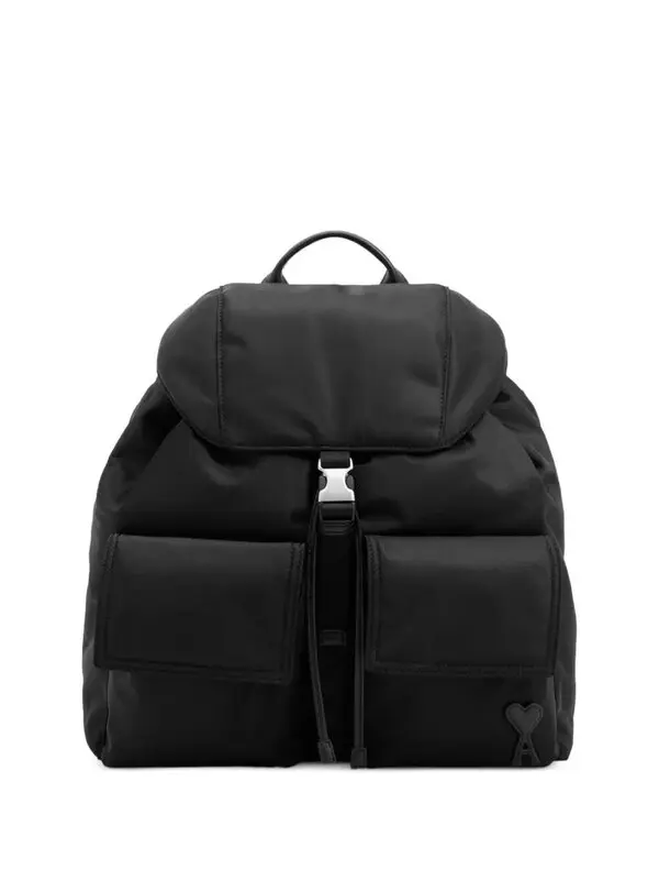 AMI Paris Backpack With Flap Closure