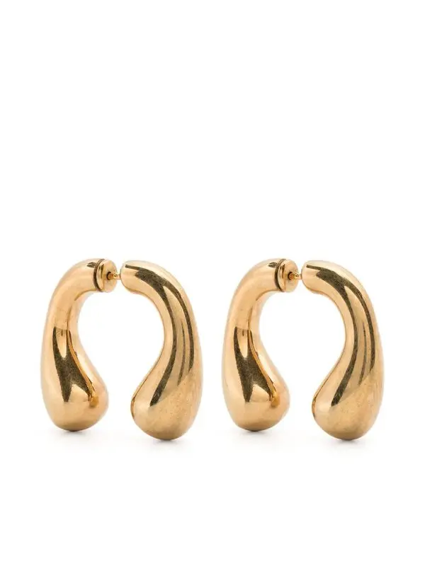 PANCONESI P Helix Earrings In Rhodium-plated Copper