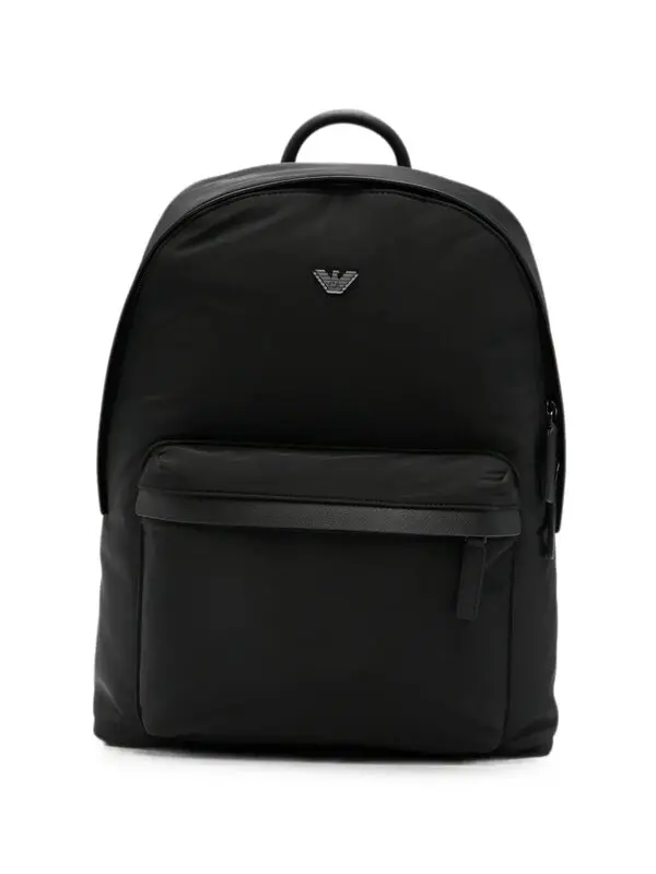 Emporio Armani Backpack With Front Pocket - Black