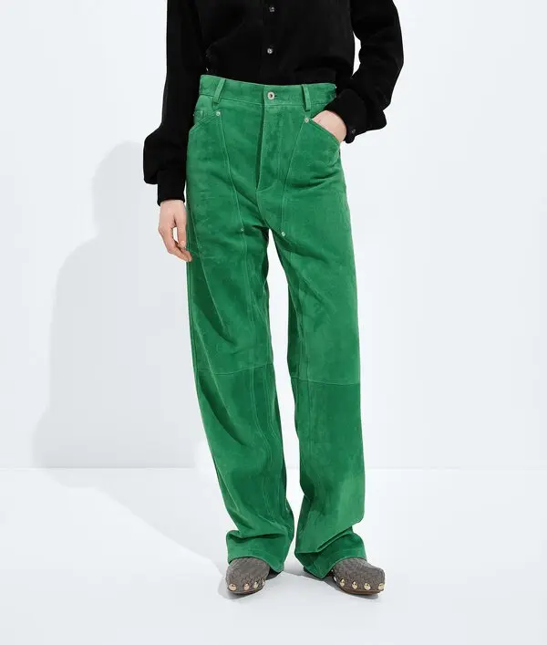 Bottega Veneta Suede Leather Pants
