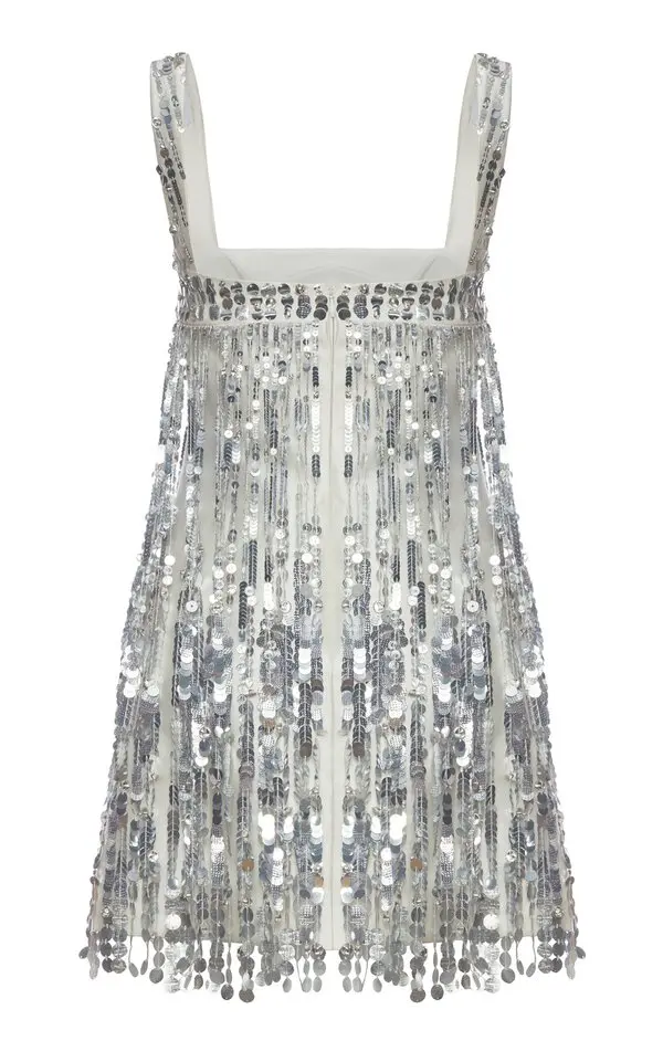 ALEXANDRA PIJUT Elsa Dress In Silk Wool With Fringe