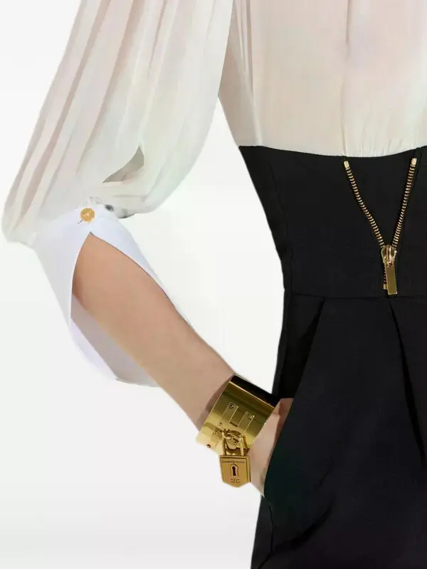 Elisabetta Franchi Georgette And Technical Fabric Romper Suit