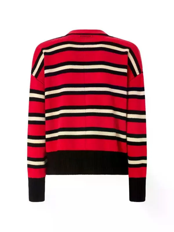 Pinko Striped V-neck Cardigan