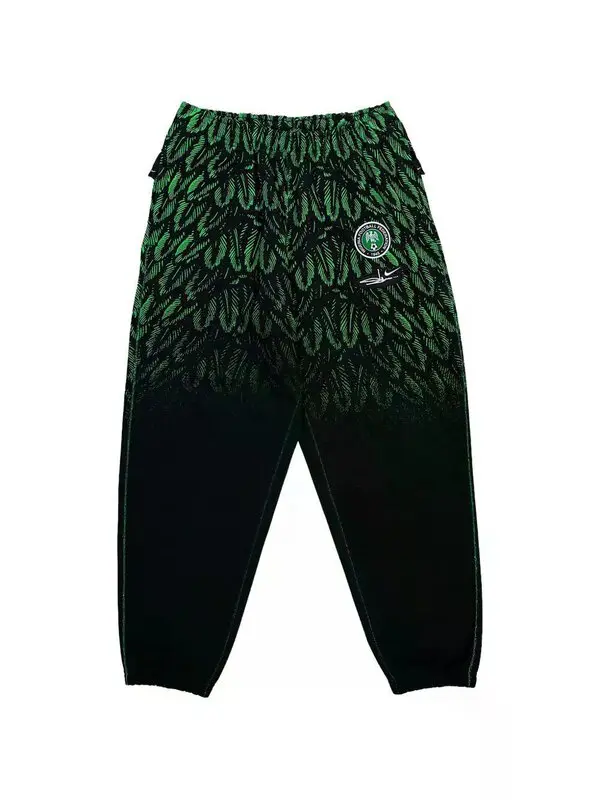 Nike Nigeria Slawn Fleece-texture Track Pants - Black