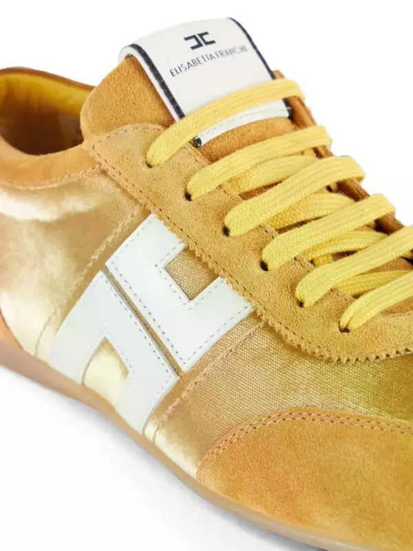 Elisabetta Franchi Nappa Leather Sneakers - Gold