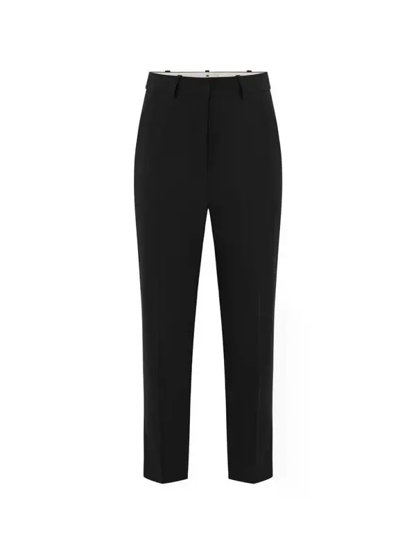 Elisabetta Franchi Lightweight Crêpe-fabric Trousers - Black