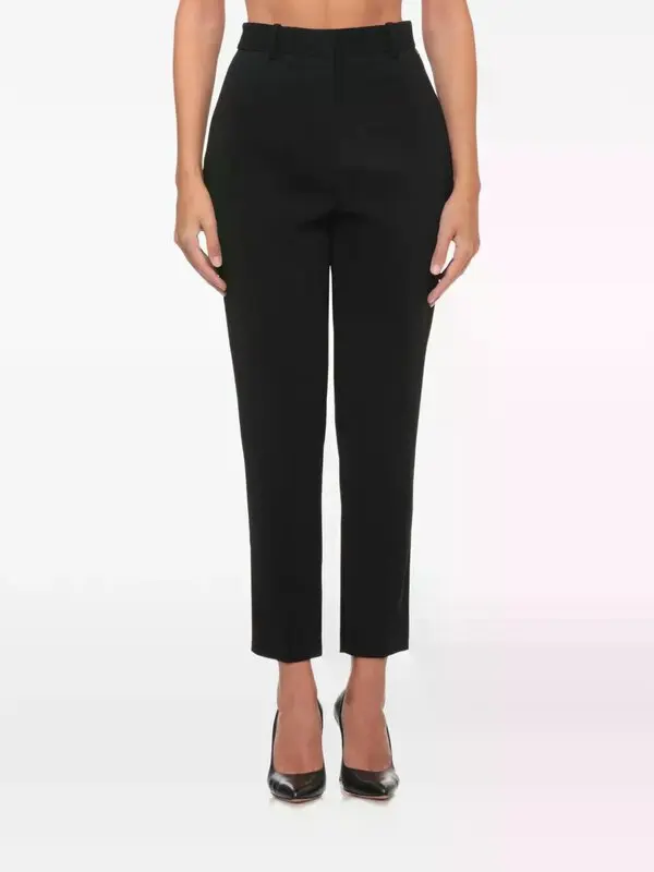 Elisabetta Franchi Lightweight Crêpe-fabric Trousers - Black