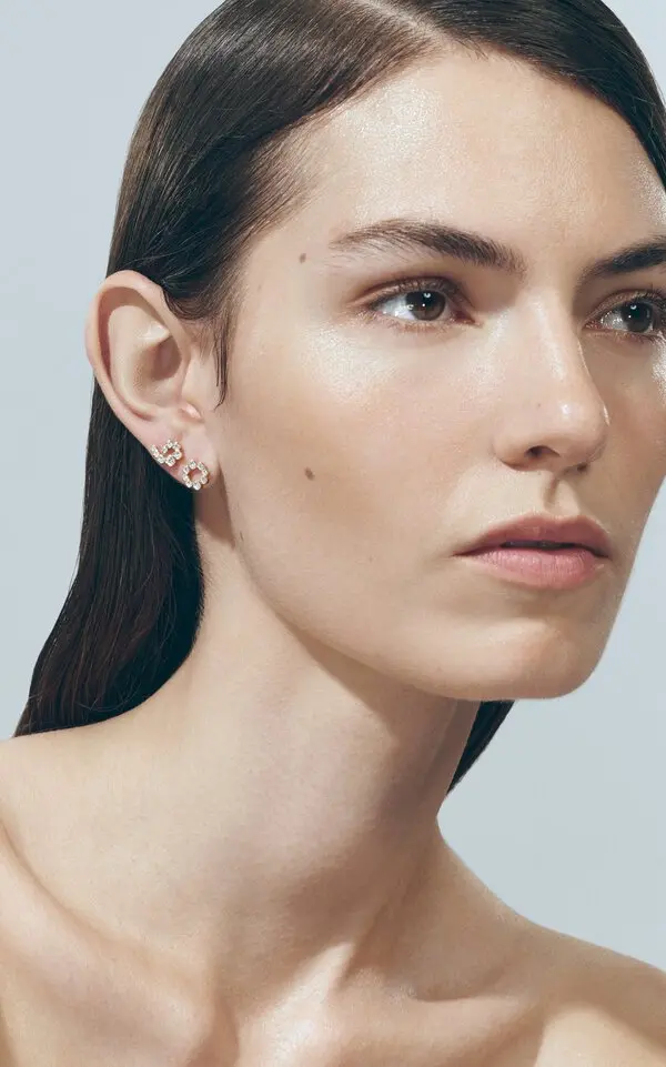 Sophie Bille Brahe 18k Yellow Fleur De Luce Earring