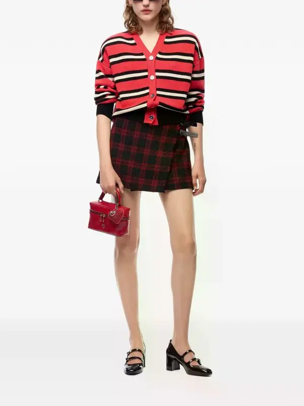Pinko Striped V-neck Button-up Cardigan