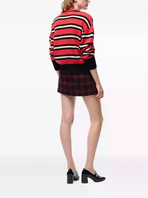 Pinko Striped V-neck Button-up Cardigan