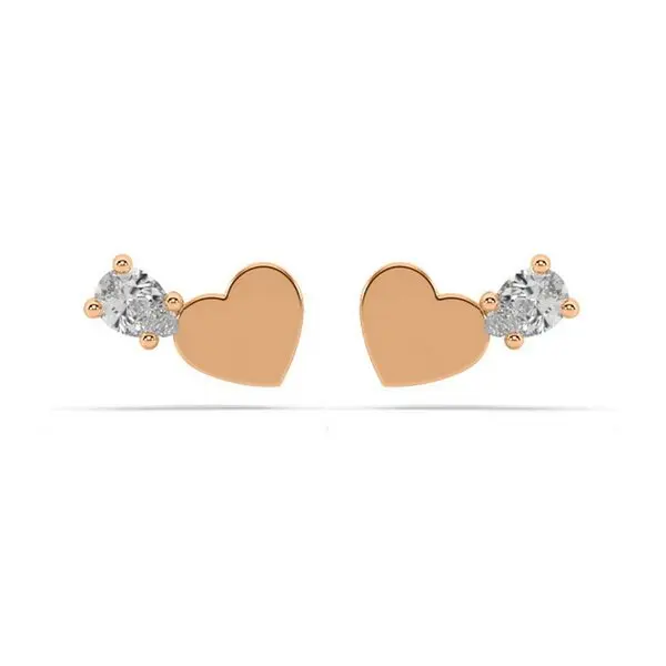 ONI Diamond Heart Studs