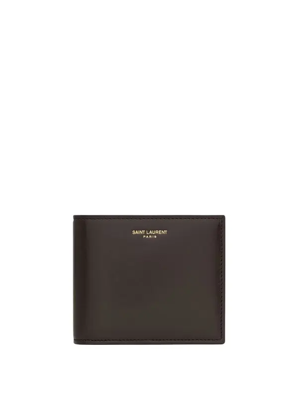 Saint Laurent East/west Paris Smooth Leather Wallet - Brown