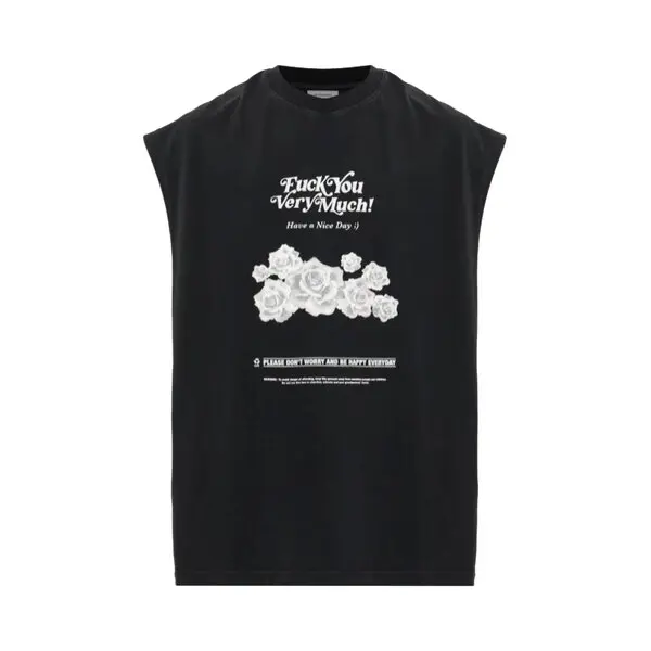 Vetements Sleeveless T-shirt With Graphic Print