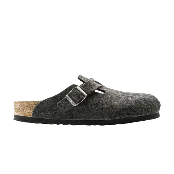 BIRKENSTOCK Boston Wool Sandal 'anthracite