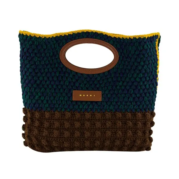 Marni Knitted Clutch Handbag /mustard - Green