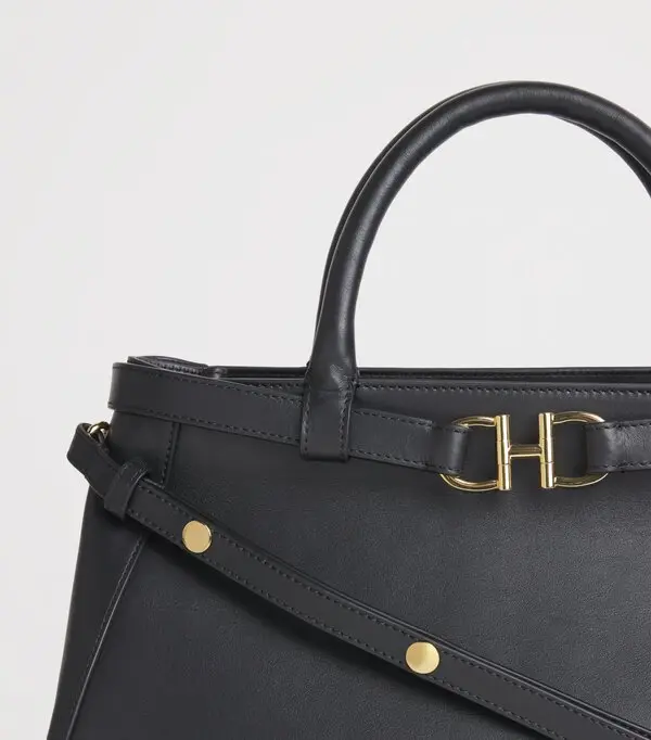 Harrods Medium Leather Grace Top-handle Bag