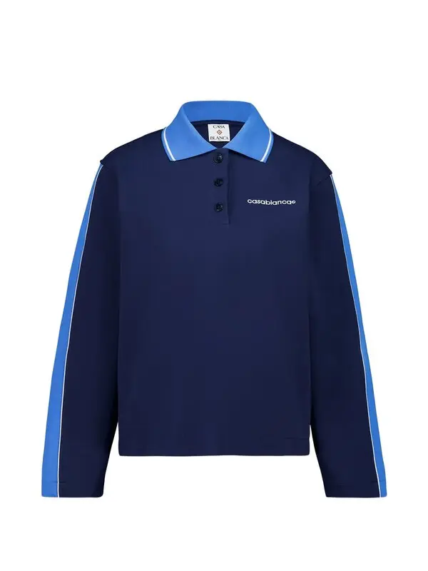 Casablanca Polo Collar Sweatshirt - Blu