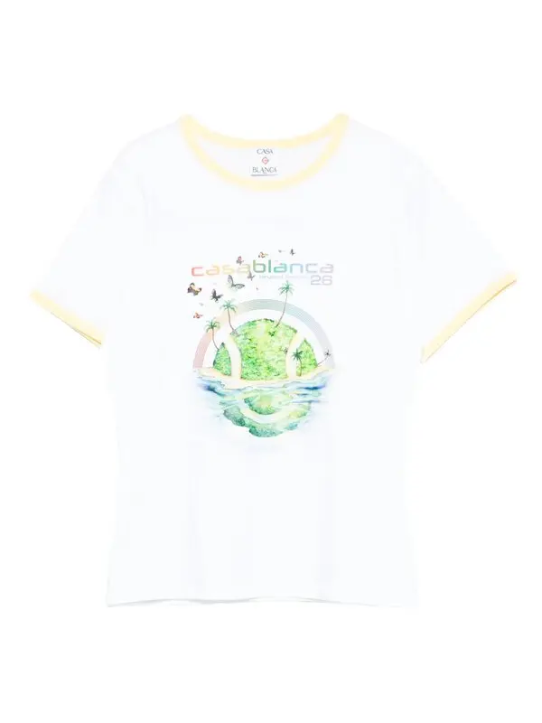 Casablanca Graphic Print Crewneck T-shirt - Bianco