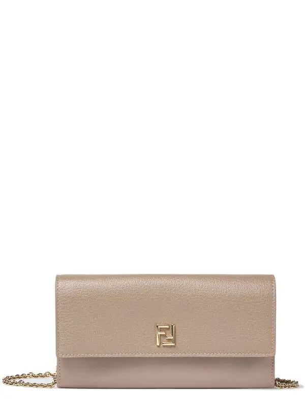 Fendi Mini Leather Flap Wallet Crossbody, 10.5 Cm