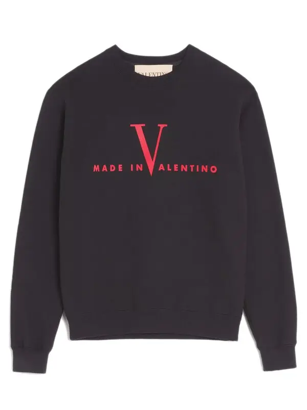 Valentino Garavani Cotton Crewneck Sweatshirt With Front Print
