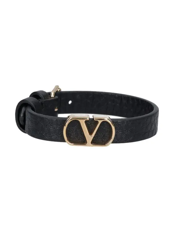 Valentino Garavani Vlogo Signature Leather Accessory - Nero