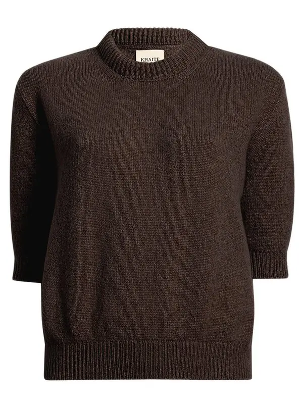 Khaite Cashmere Crewneck Sweater With Ribbed Trim