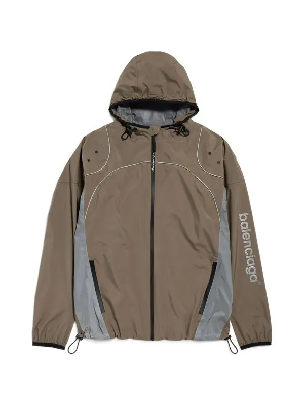 Balenciaga Zip-up Hooded Jacket With Drawstring Hem