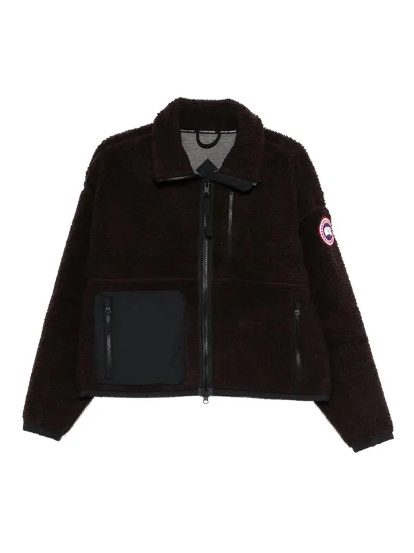 Canada Goose Structured Wool Blend High-collar Zip-up Sweater Jacket