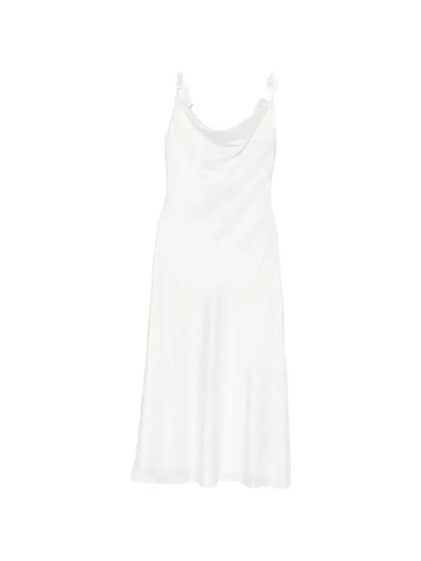 ROTATE BY BIRGER CHRISTENSEN Jacquard Floral Slip Dress - Bianco