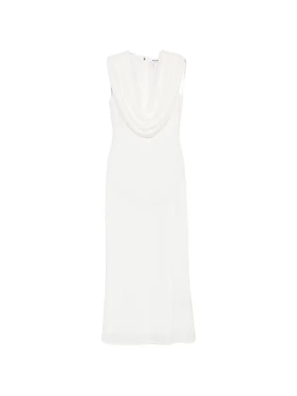 ROTATE BY BIRGER CHRISTENSEN Long Dress With Removable Shoulder Straps - Bianco